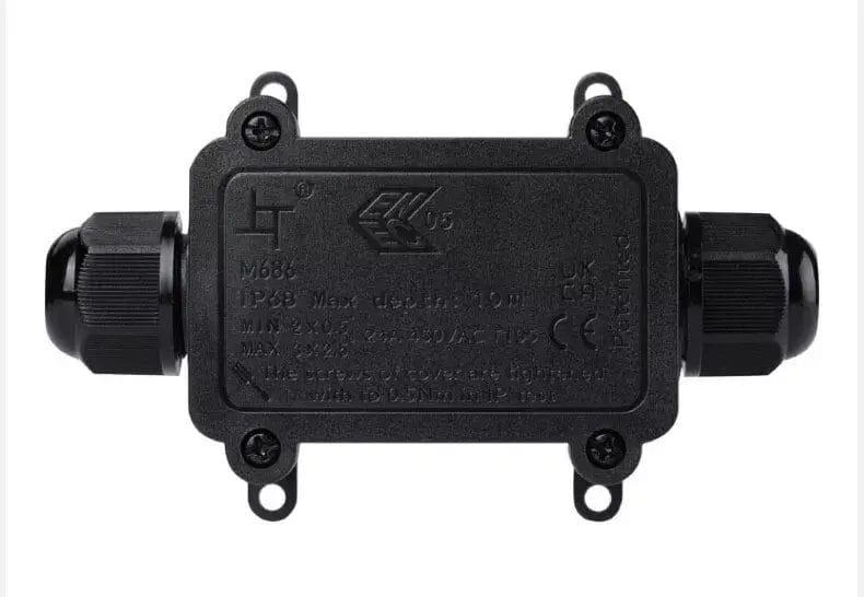 Outdoor IP68 Waterproof Junction Box 2-Way 6-11mm Wire Range Cable ...
